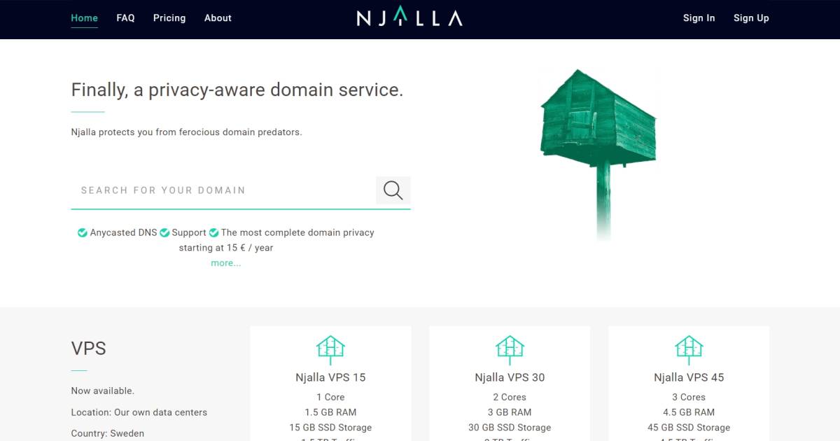 Njalla: contact details, crypto payment methods